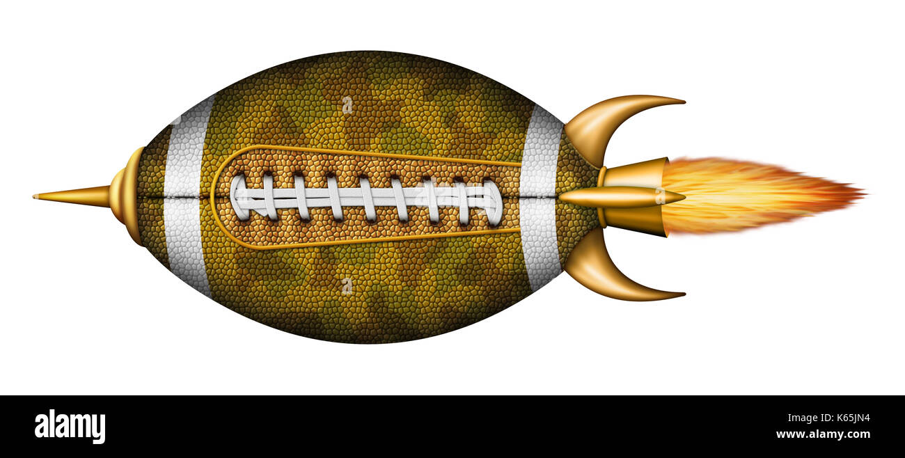 Illustration of a football as a spaceship Stock Photo - Alamy