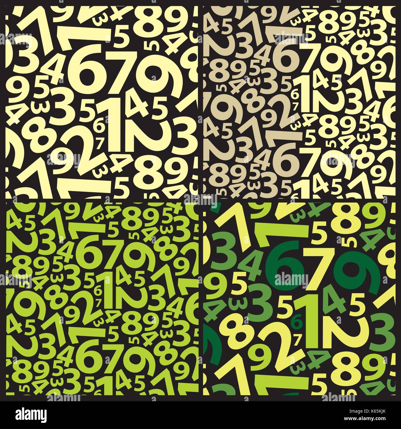 Green and Yellow Backgrounds With Numbers Stock Vector Image & Art - Alamy