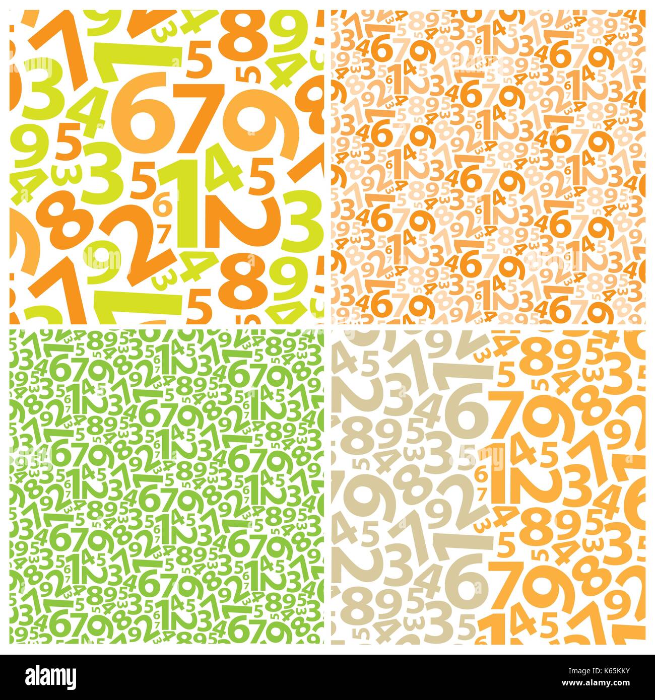 Green and Orange Backgrounds With Numbers Stock Vector Image & Art - Alamy