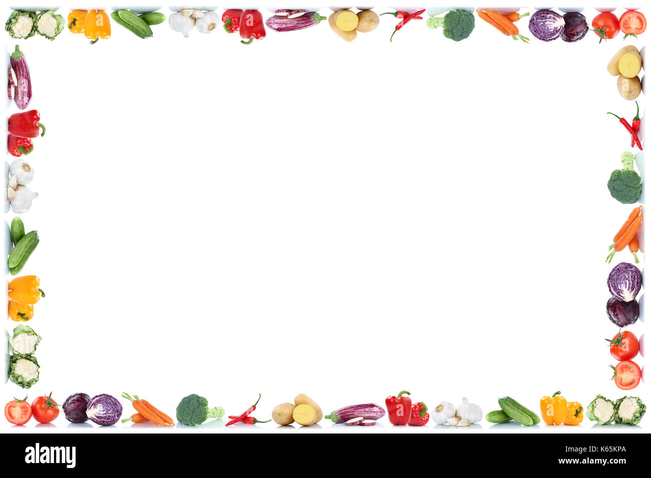 Fruits And Vegetables Frame Copy Stock Photos & Fruits And Vegetables ...