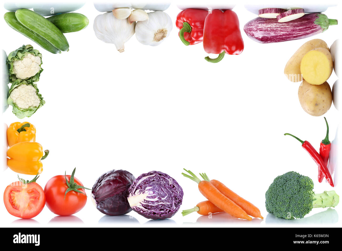 Fruit vegetable border High Resolution Stock Photography and Images - Alamy