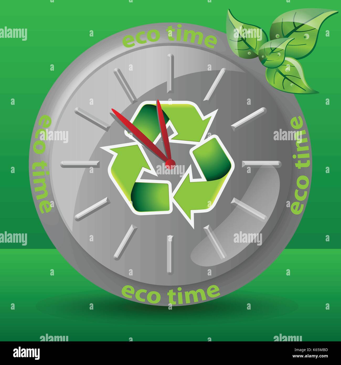 Ecological Clock Concept, Recycling, Nature, Environmentally Friendly ...