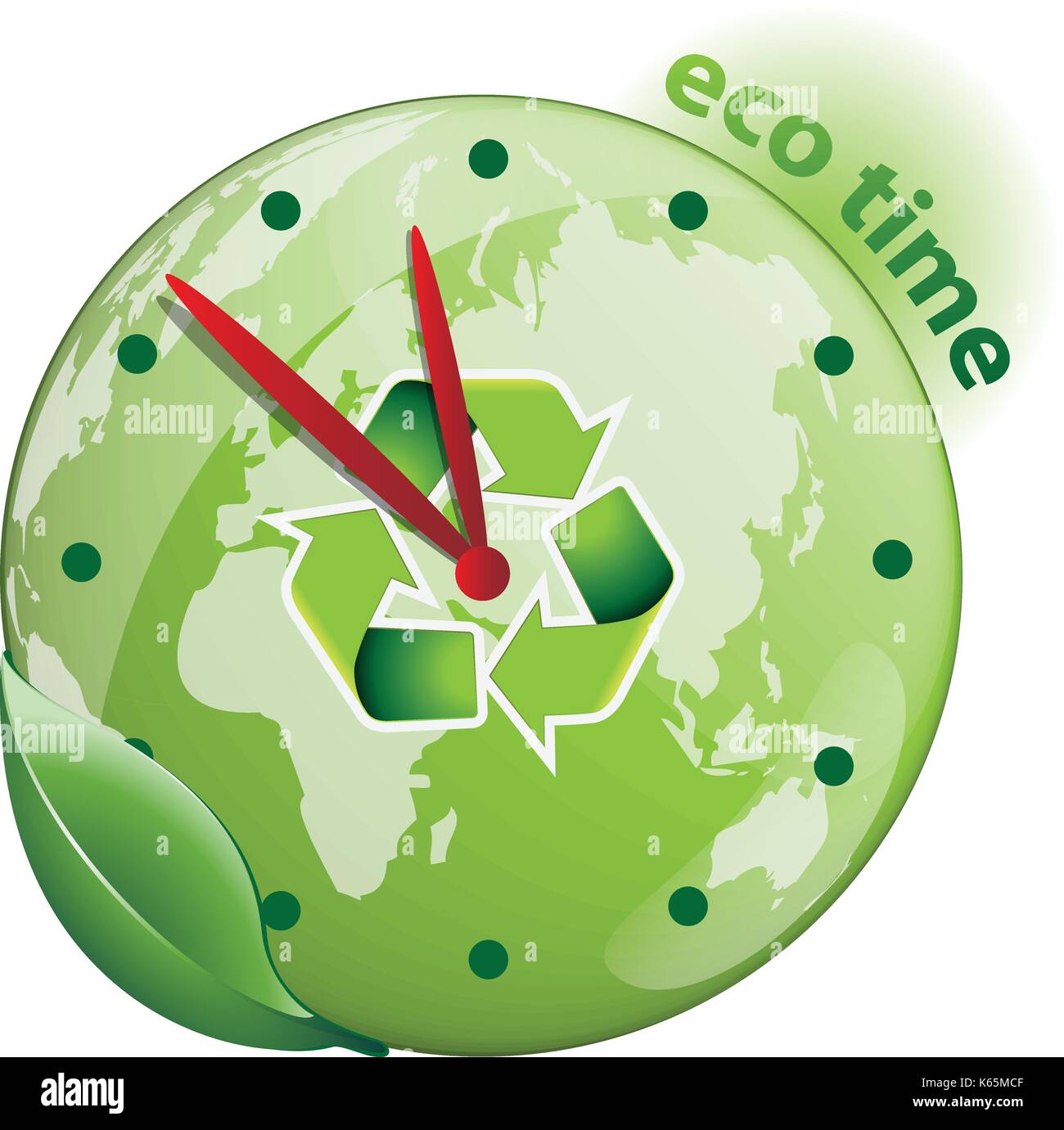 Ecological Clock Concept, Recycling, Nature, Environmentally Friendly ...