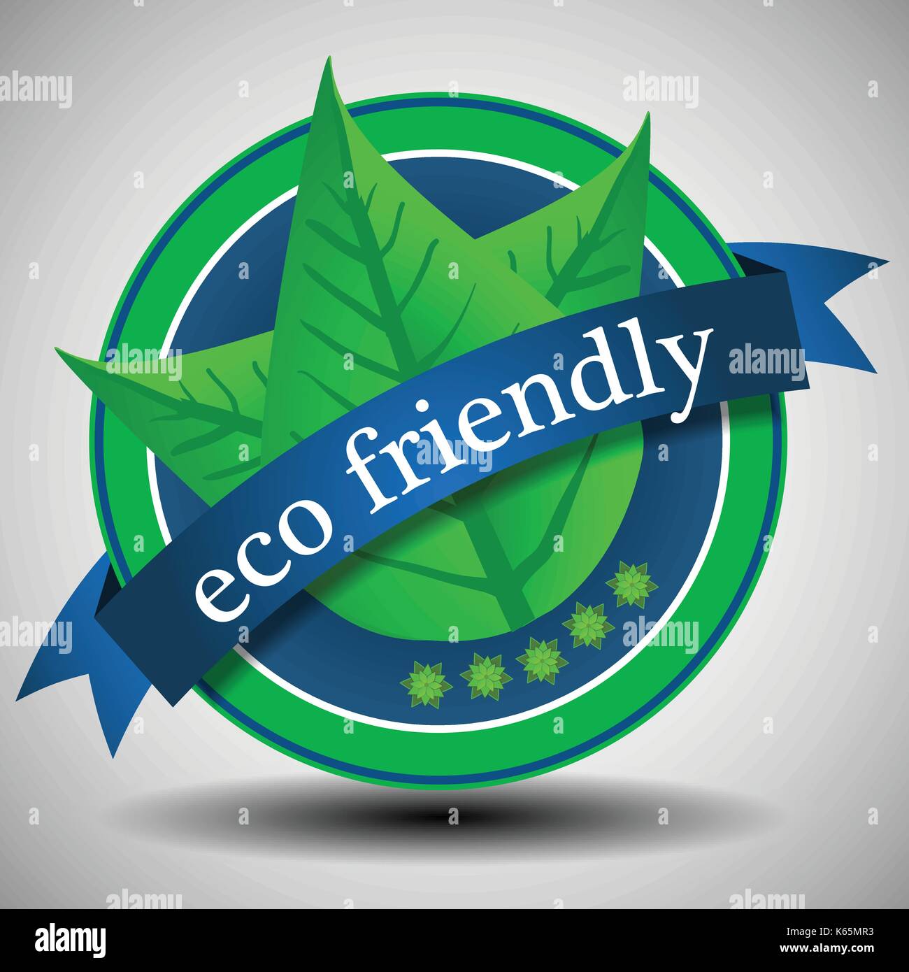 Green Eco Friendly Label or Badge Template, Round Certificate Label ...