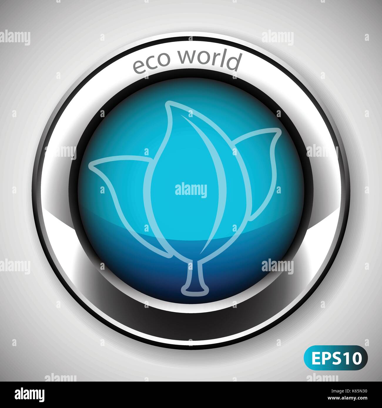 Blue Eco Friendly World Label or Button Template - Renewable Energy ...
