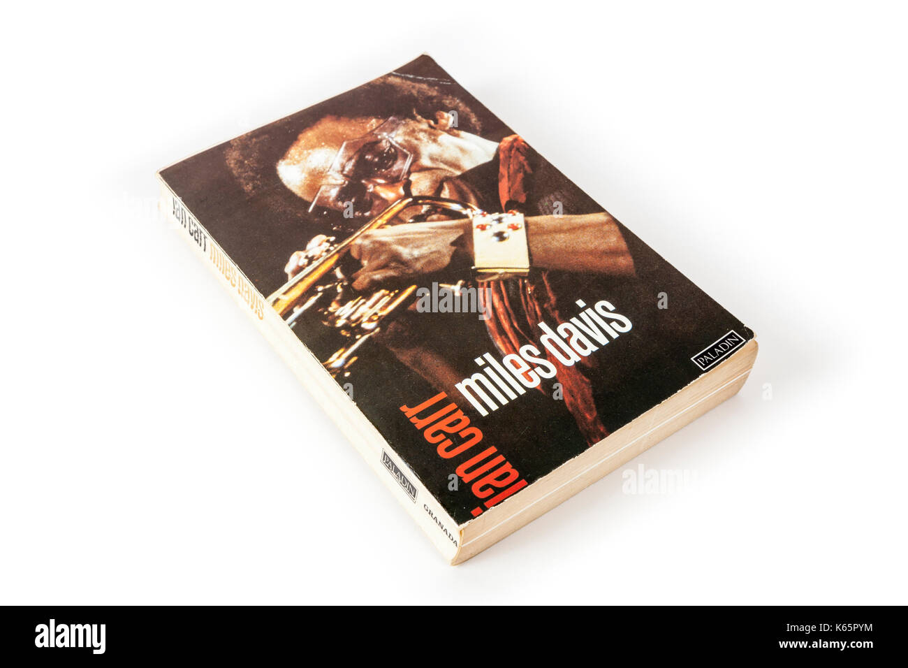 Biography of Miles Davis by Ian Carr on a white background Stock Photo ...