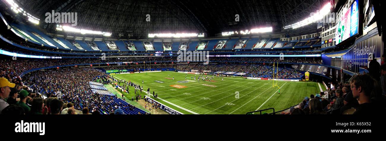 Panorama from Rogers Center in Toronto during football game Stock Photo ...