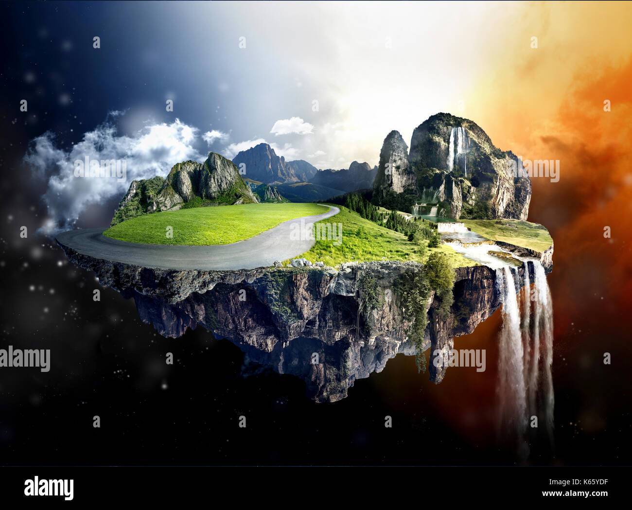 The floating island Stock Photo - Alamy
