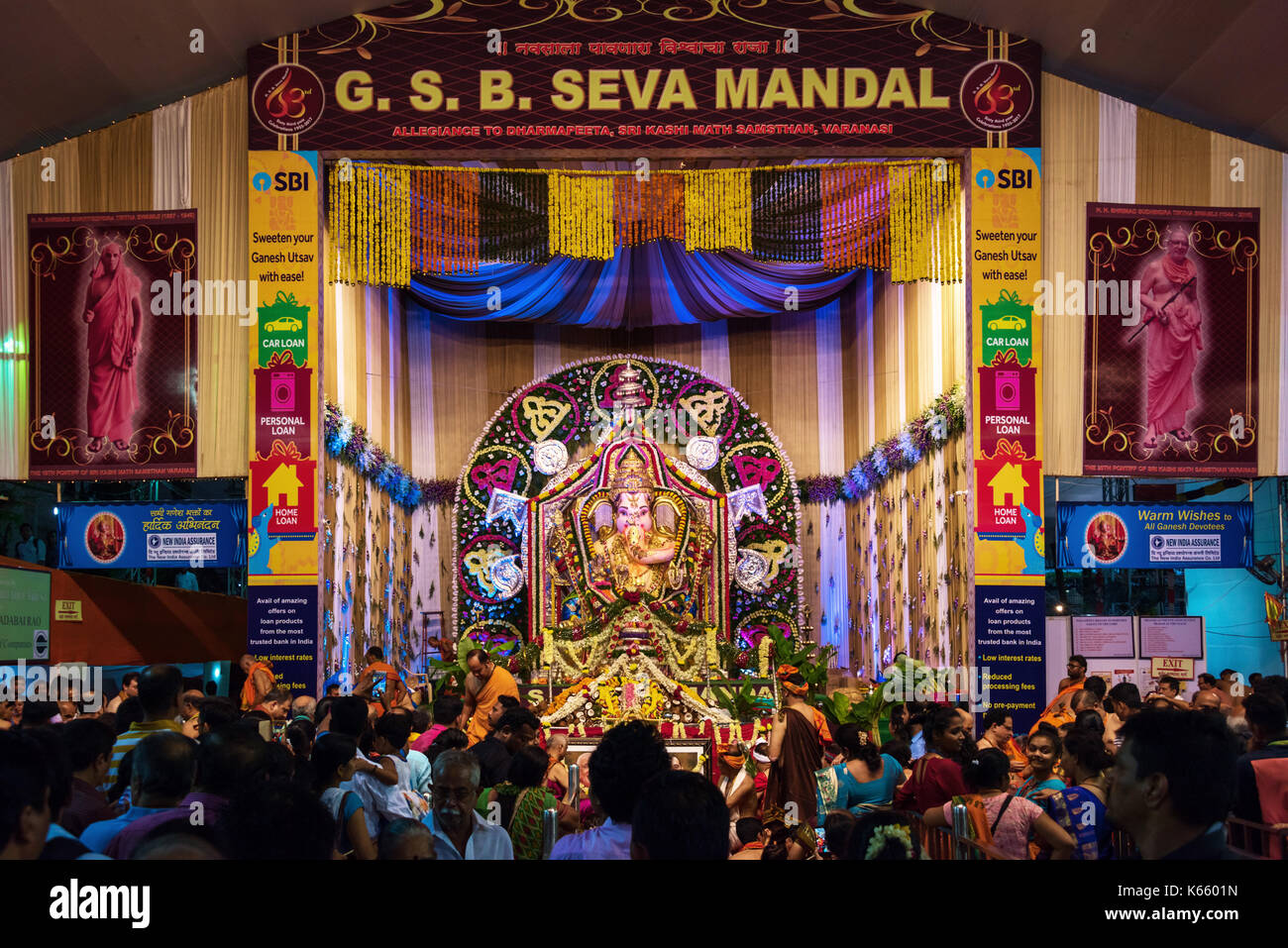 GSB Seva Mandal, Ganesh Festival 2017, Mumbai, India Stock Photo - Alamy