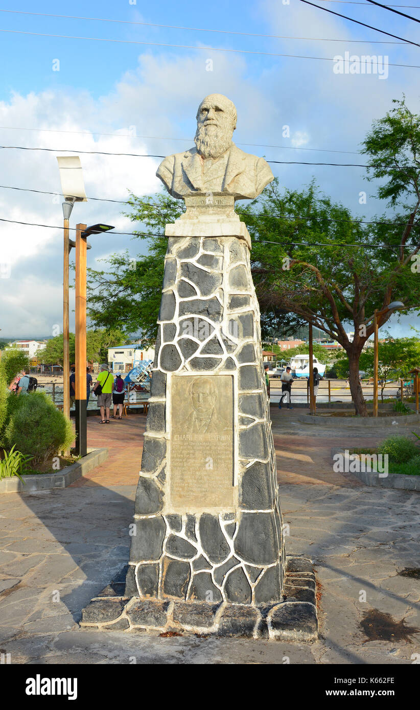 SAN CRISTOBAL ISLAND, GALAPAGOS - FEBRUARY 17, 2017: Charles Darwin ...