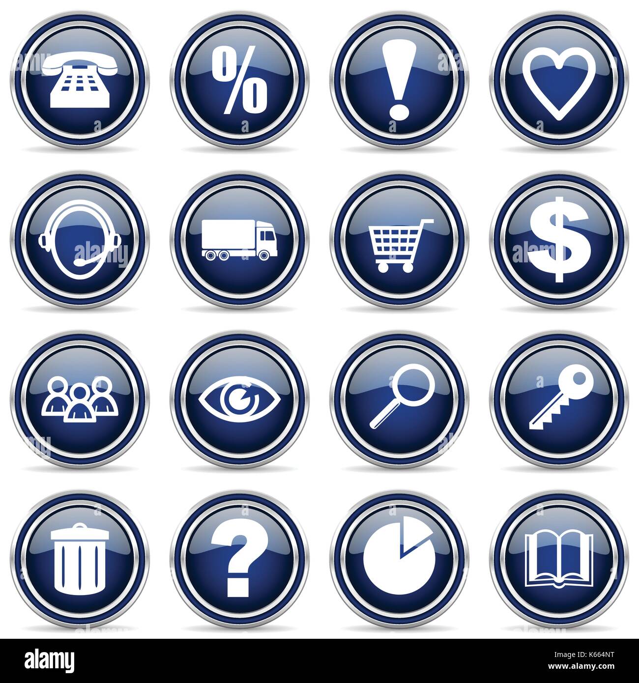 Silver metallic shopping vector icons Stock Vector Image & Art - Alamy