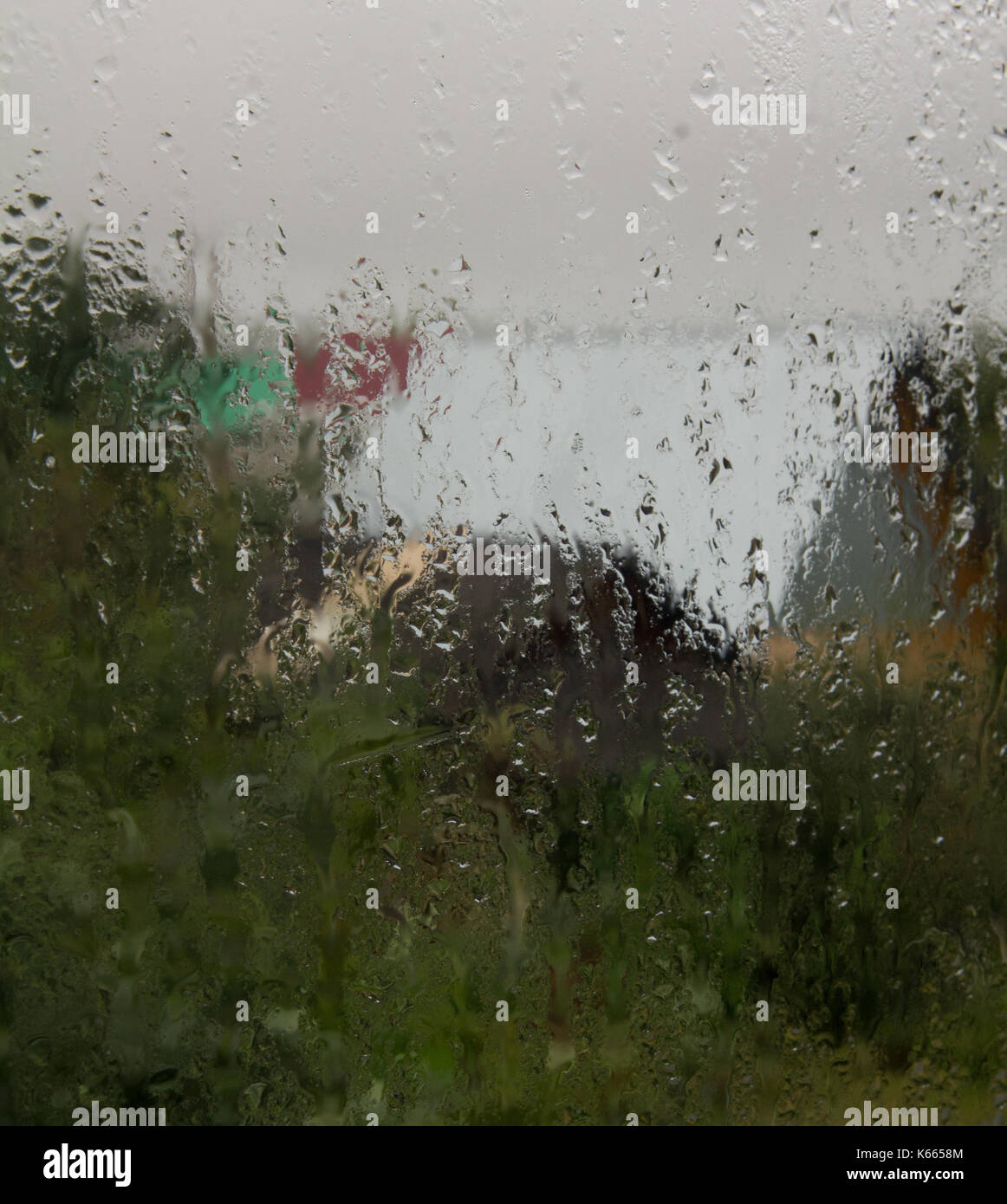 The rain outside the window Stock Photo - Alamy