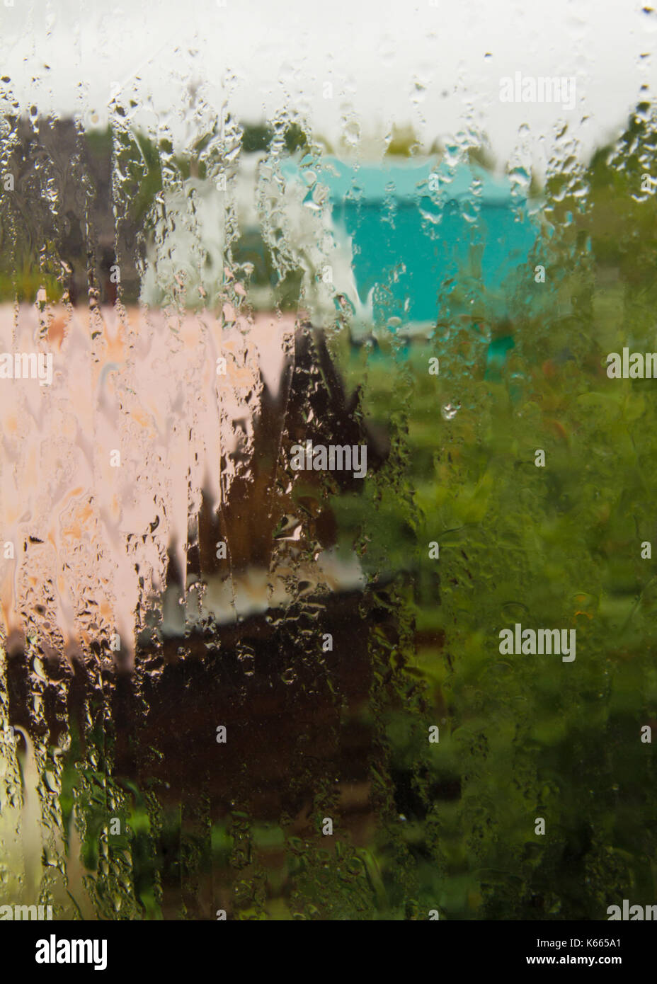 The rain outside the window Stock Photo - Alamy