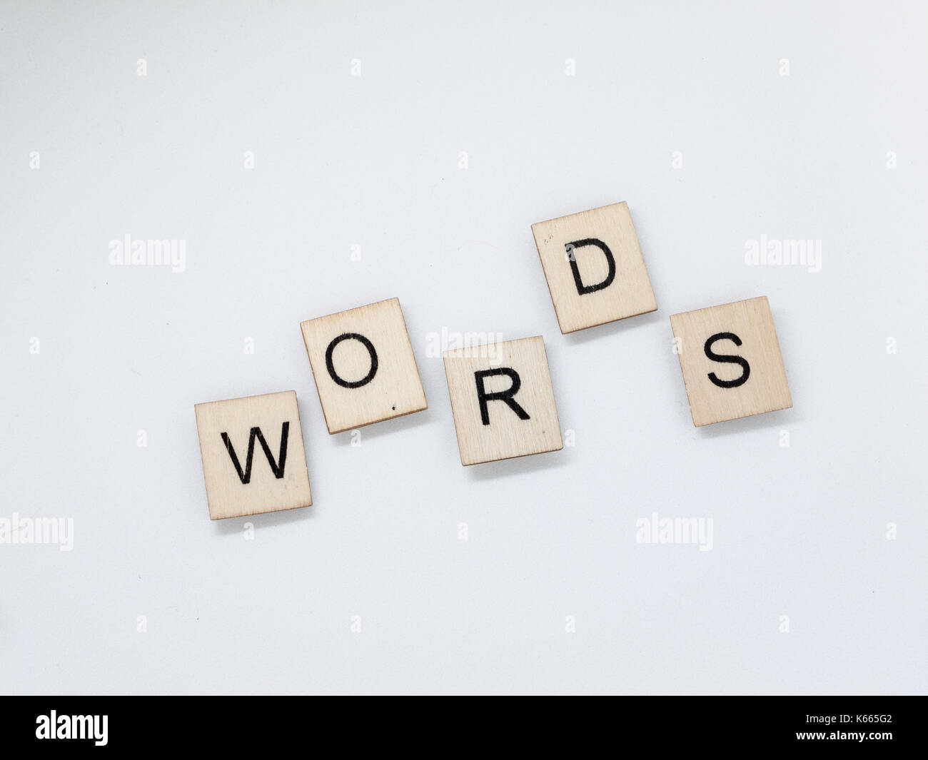 The word "Words" spelled out with wooden letter tiles Stock Photo - Alamy