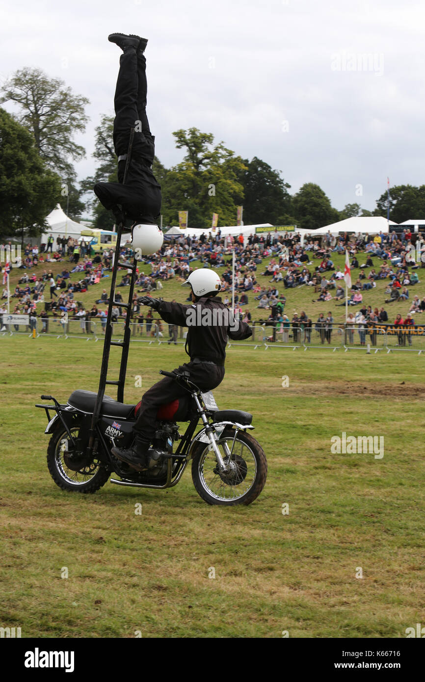 The Royal Signals Regiment, White Helmets motorcycle display team in ...