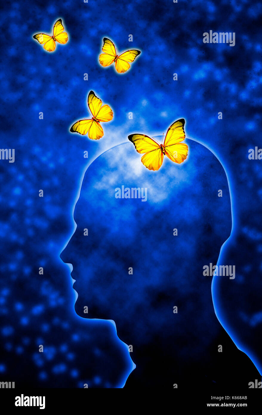 human creativity and imagination concept Stock Photo - Alamy