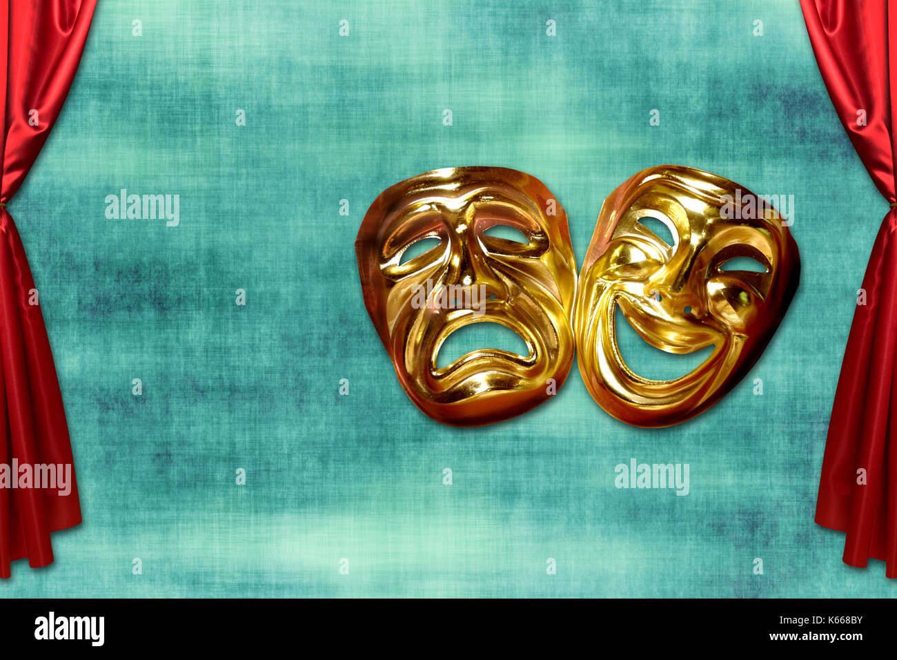 theatrical mask of tragedy and comedy Stock Photo - Alamy
