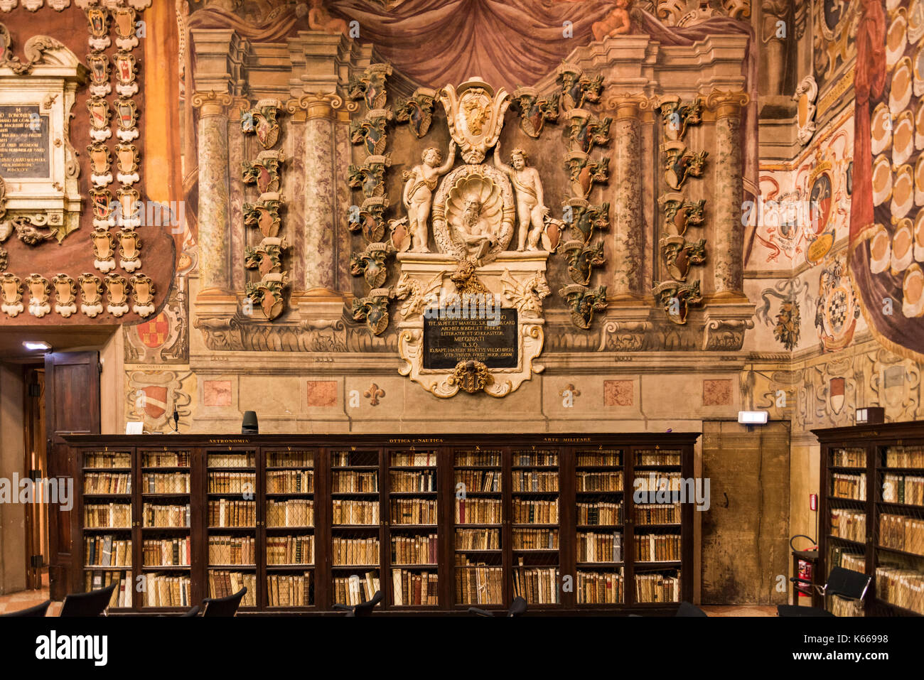 The Archiginnasio library of Bologna Stock Photo - Alamy