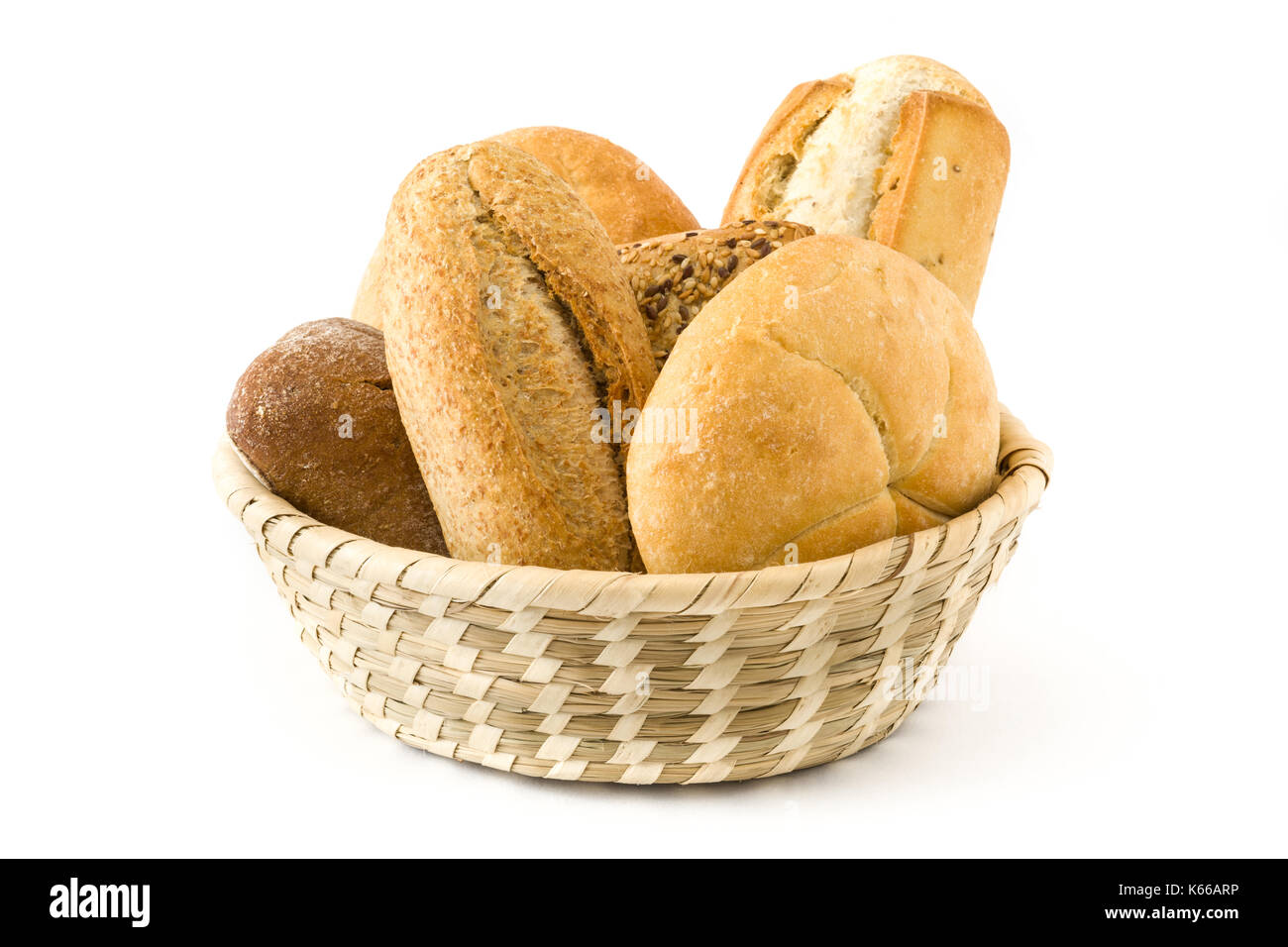 Mixed bread isolated on white background Stock Photo - Alamy