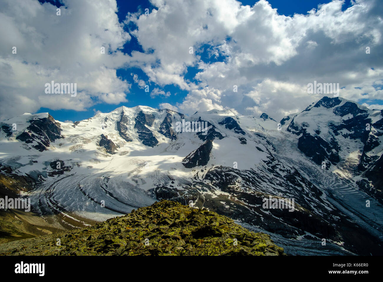 Alpine landscape with glaciers hi-res stock photography and images - Alamy