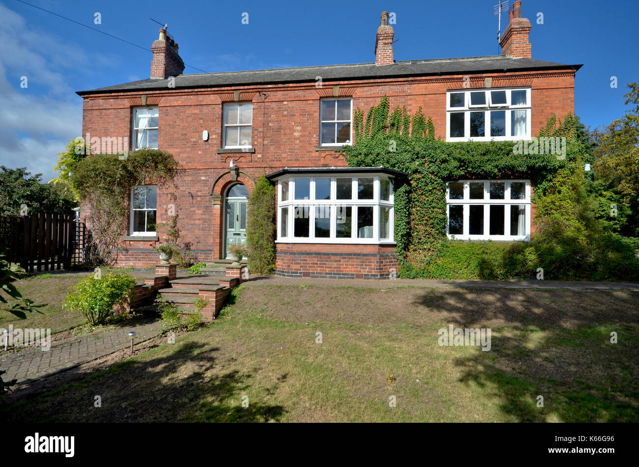 front elevation of Edwardian country house Stock Photo - Alamy