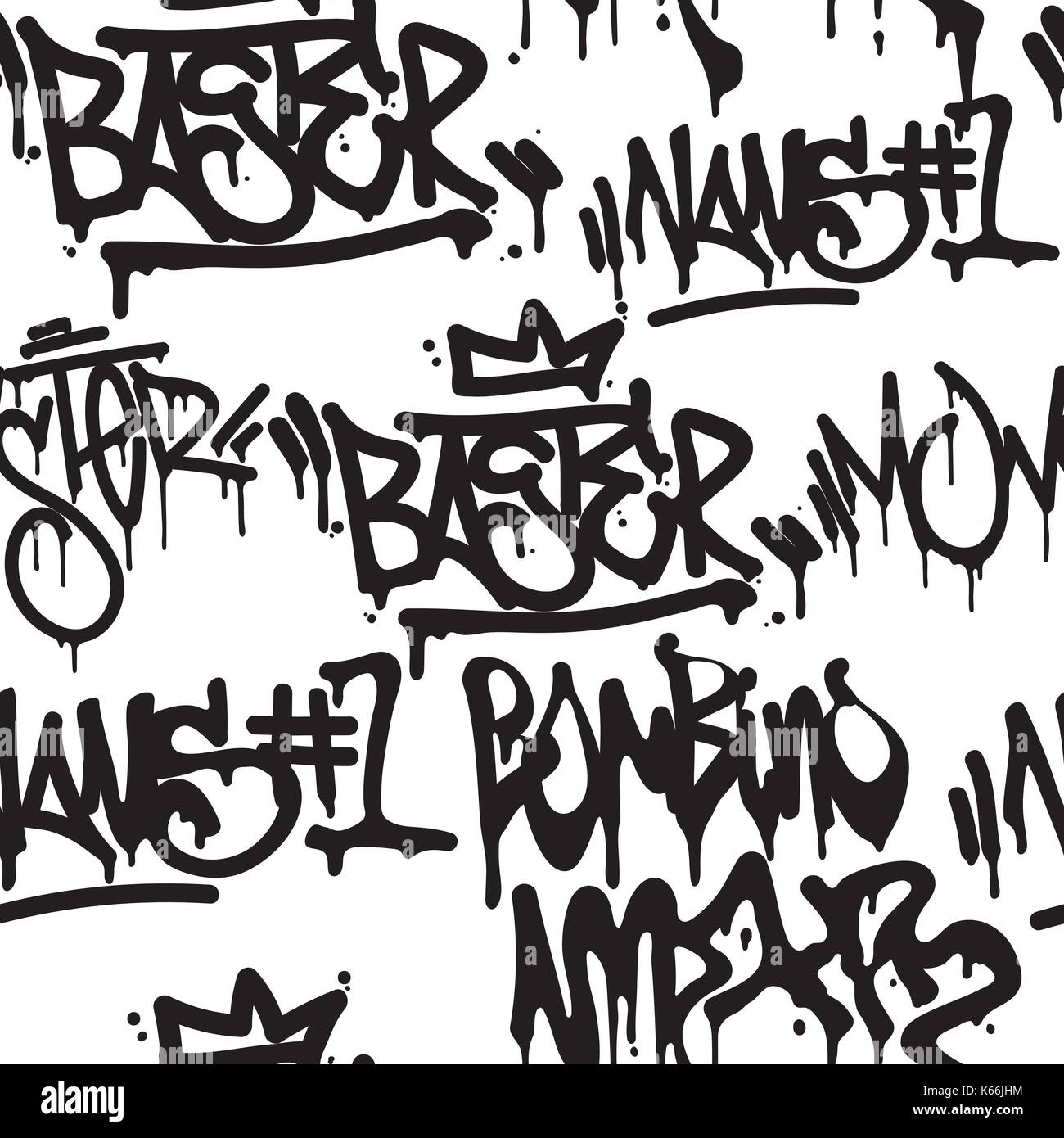 Seamless pattern graffiti Stock Vector Image & Art - Alamy