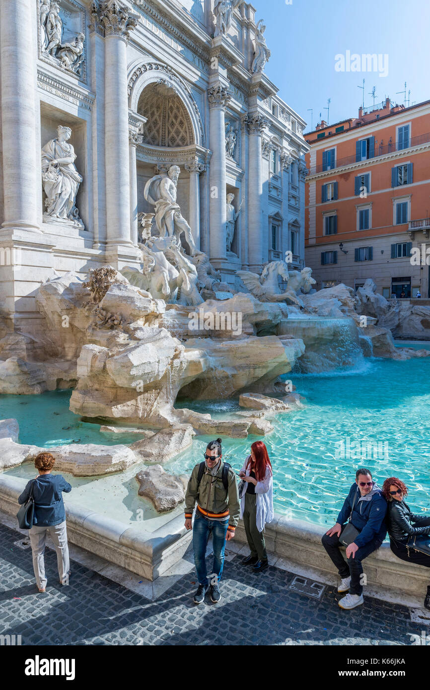 Fontana di Trevi at Piazza di Trevi, Rome, Lazio, Italy, Europe Stock ...