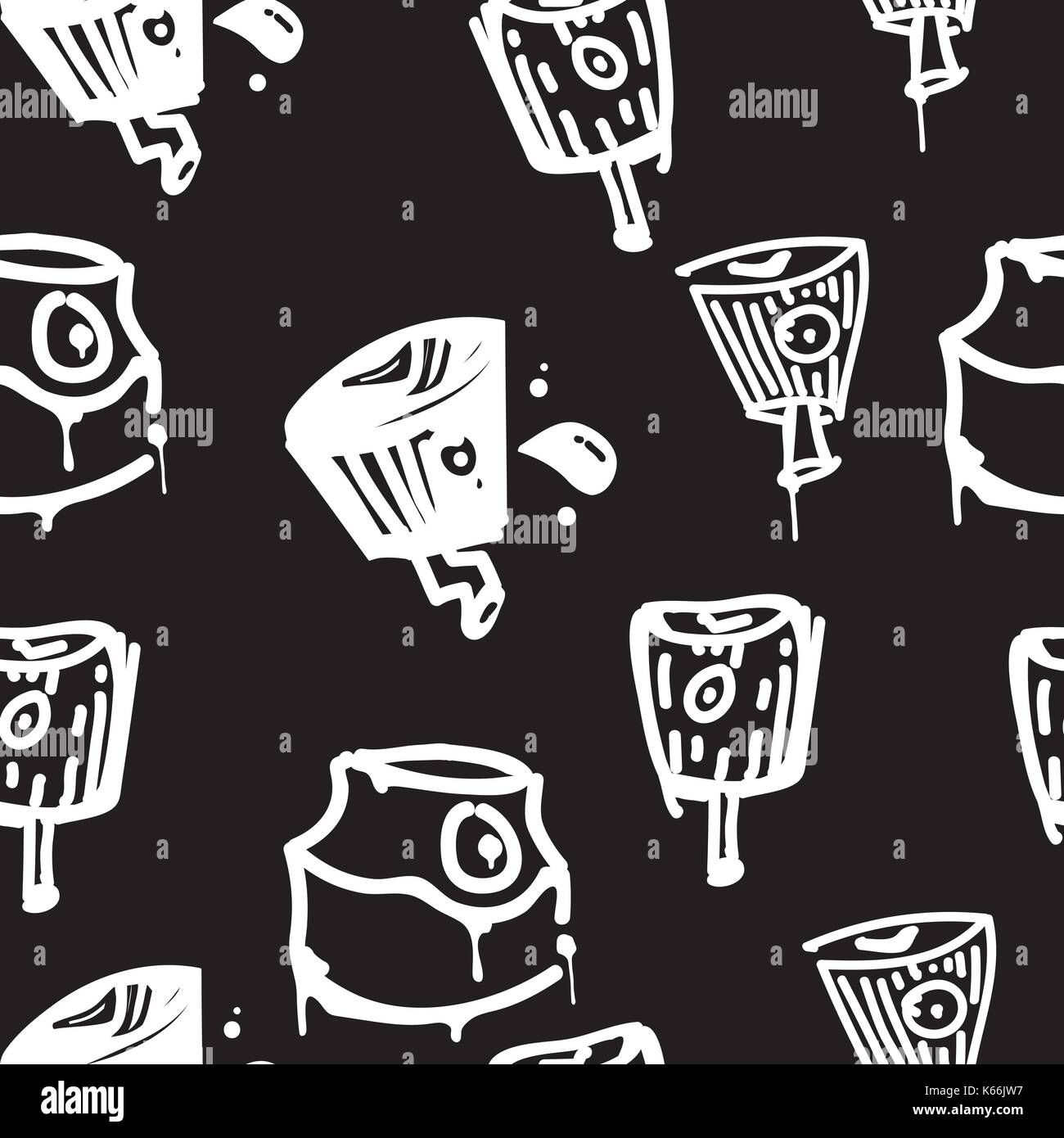 Seamless pattern graffiti Stock Vector Image & Art - Alamy