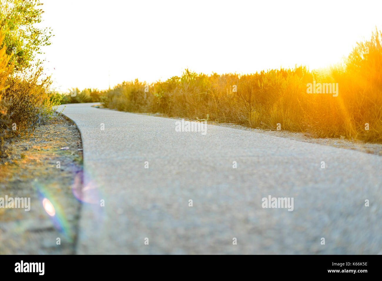 Running trails, paths, and roadways in Newport Beach, CA Stock Photo ...