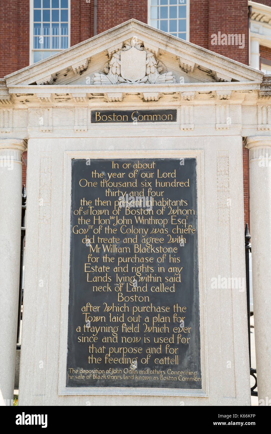 Boston freedom trail sidewalk marker hi-res stock photography and ...
