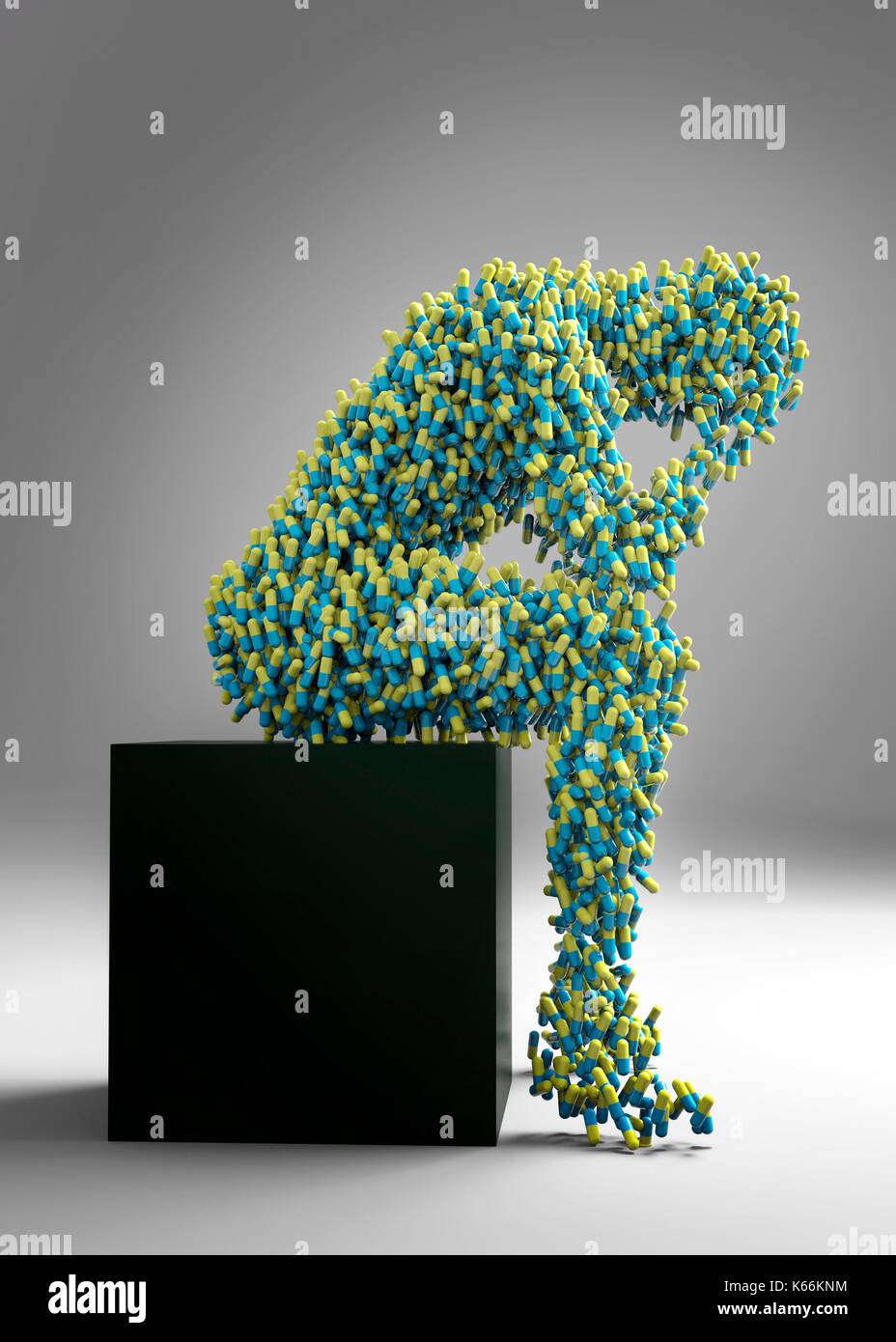 Figure made from pills, illustration Stock Photo - Alamy