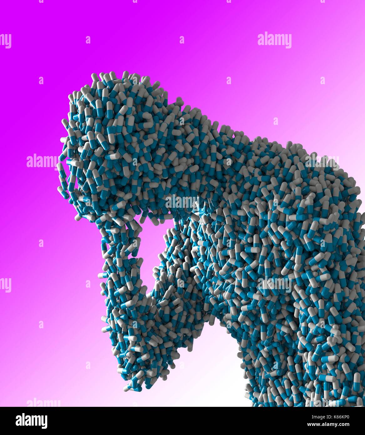 Figure made from pills, illustration Stock Photo - Alamy