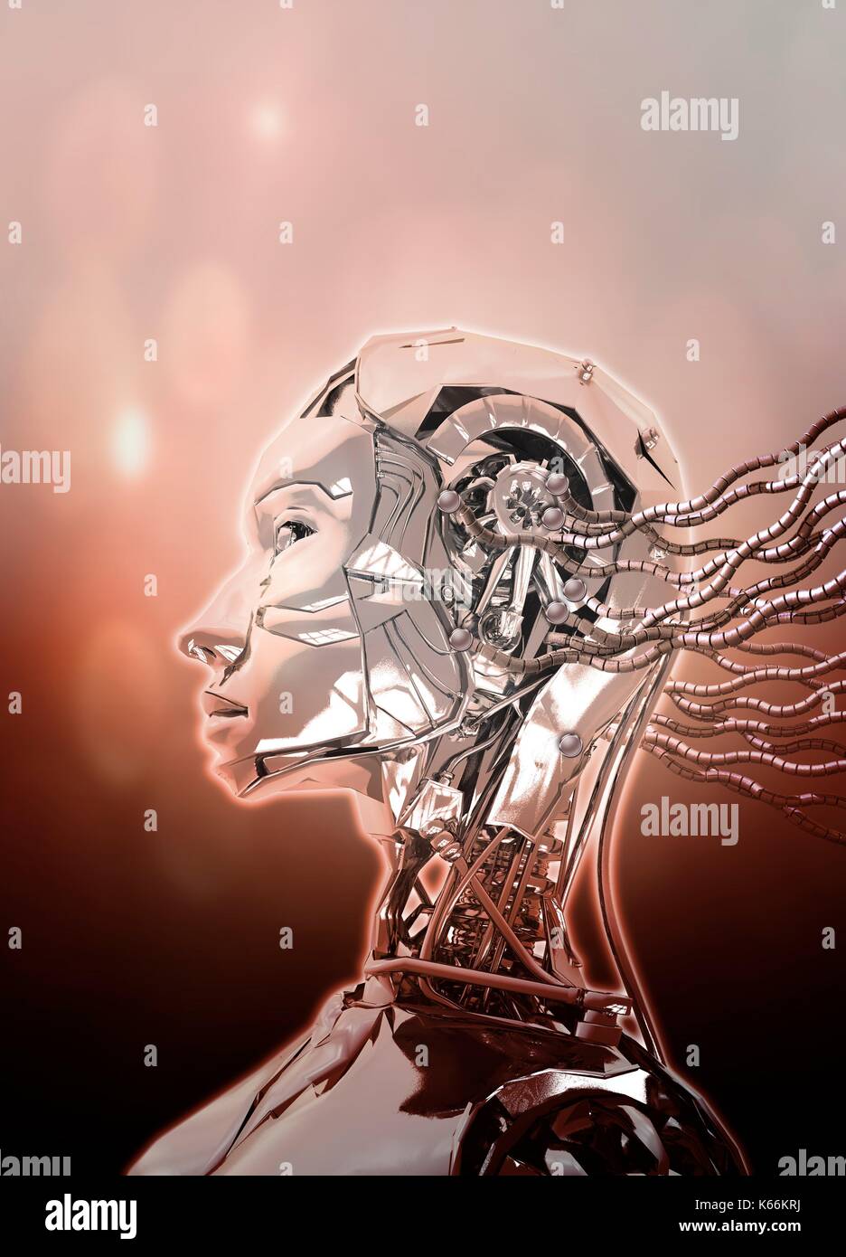 Female android, illustration Stock Photo - Alamy