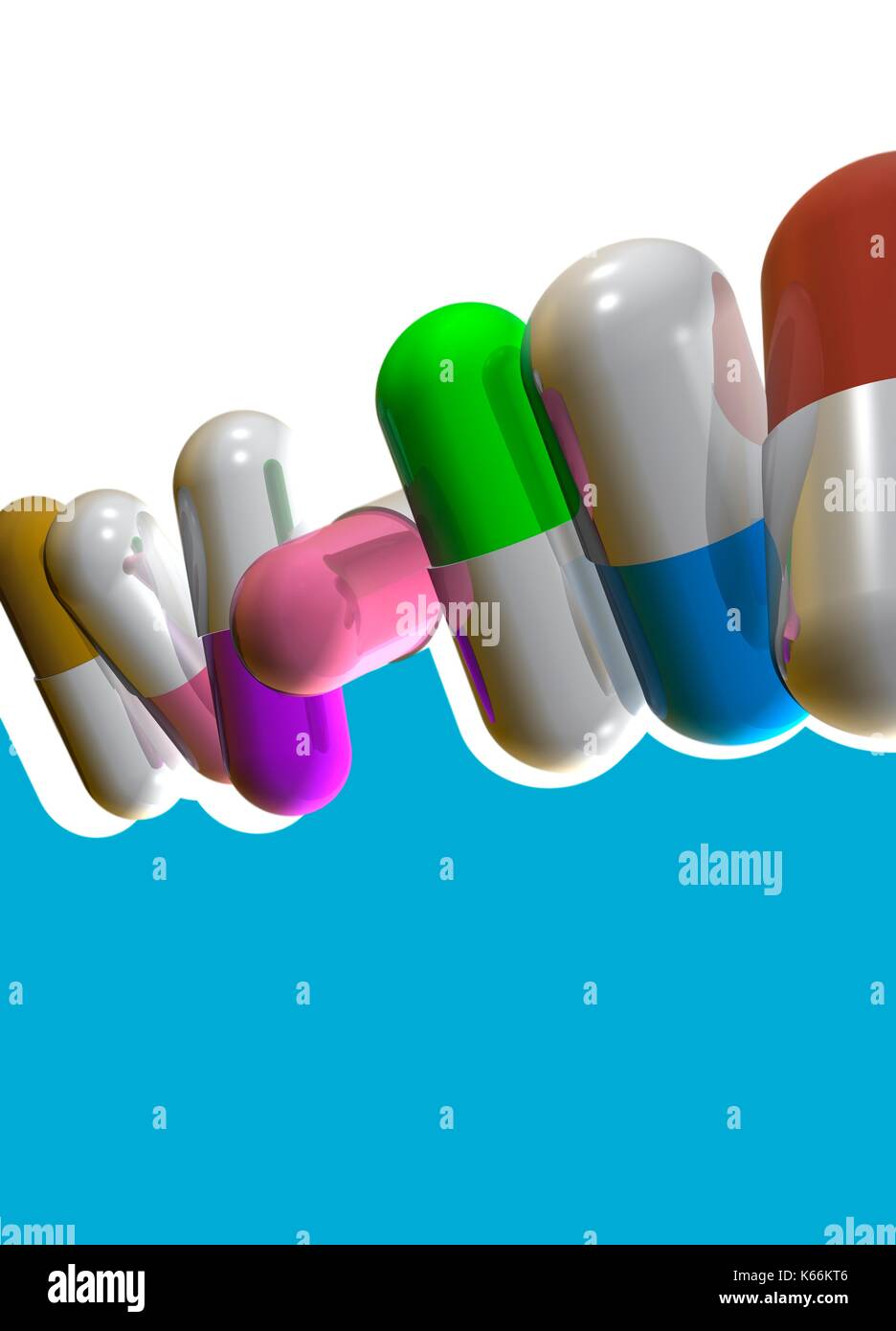 Colourful capsules, illustration Stock Photo - Alamy