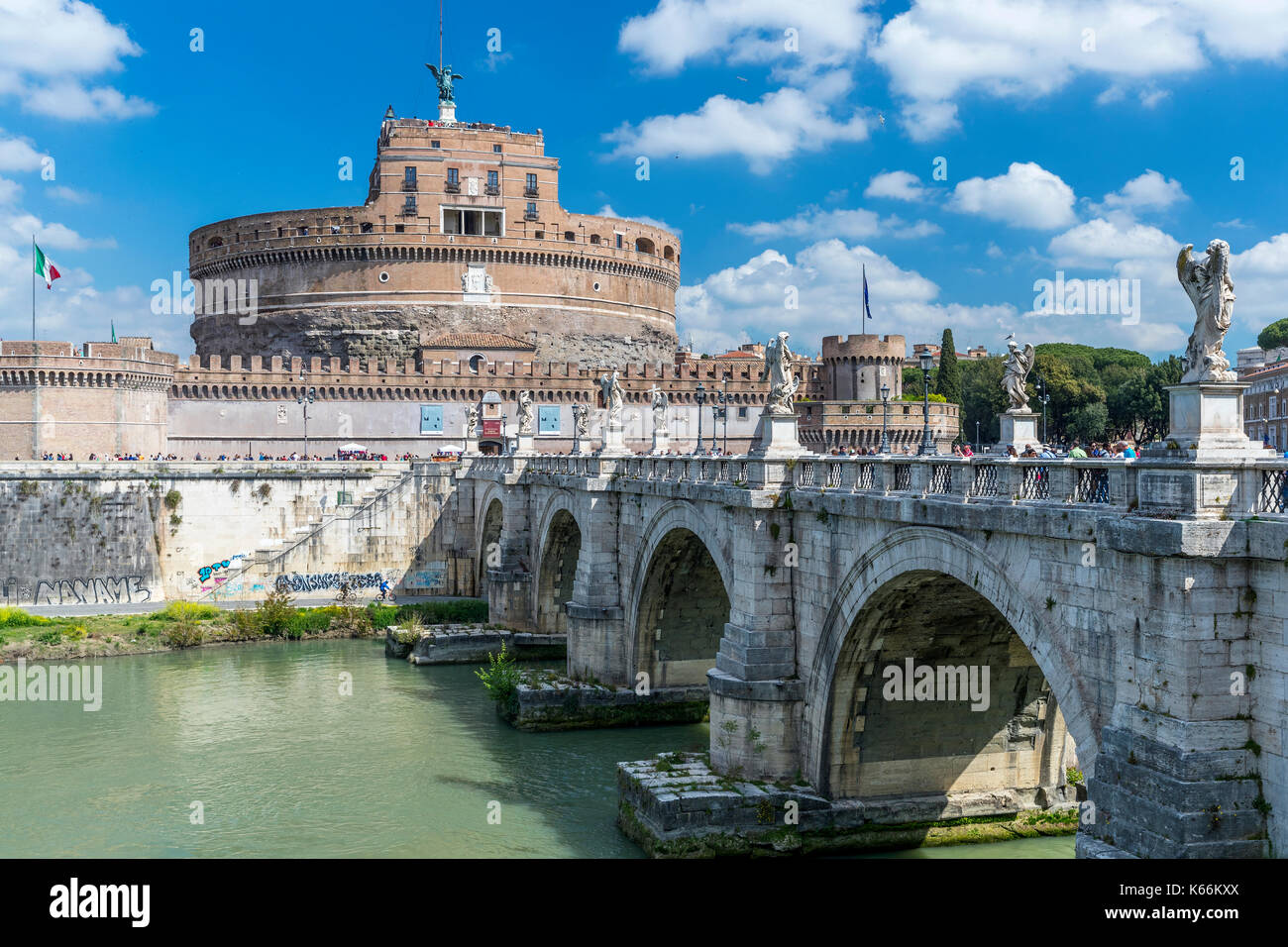 The Mausoleum of Hadrian, usually known as Castel Sant'Angelo a ...