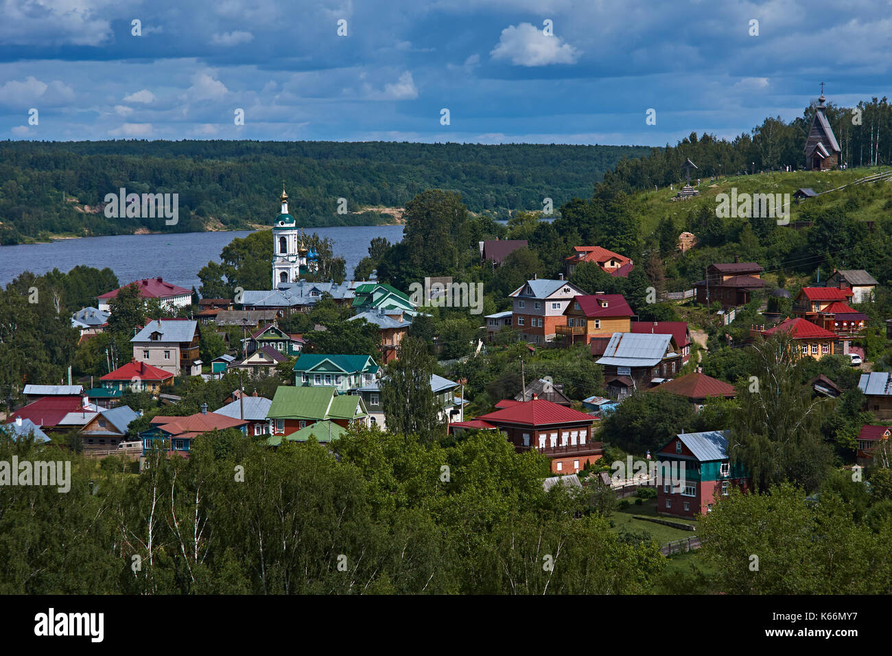 A series of photos with Russian provincial scenery.Summer,noon ...