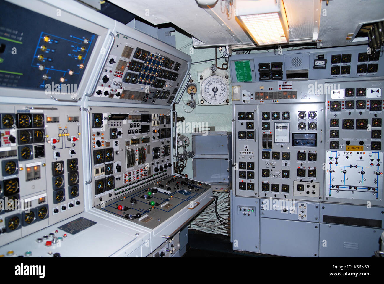 control room of an inside a submarine Stock Photo - Alamy