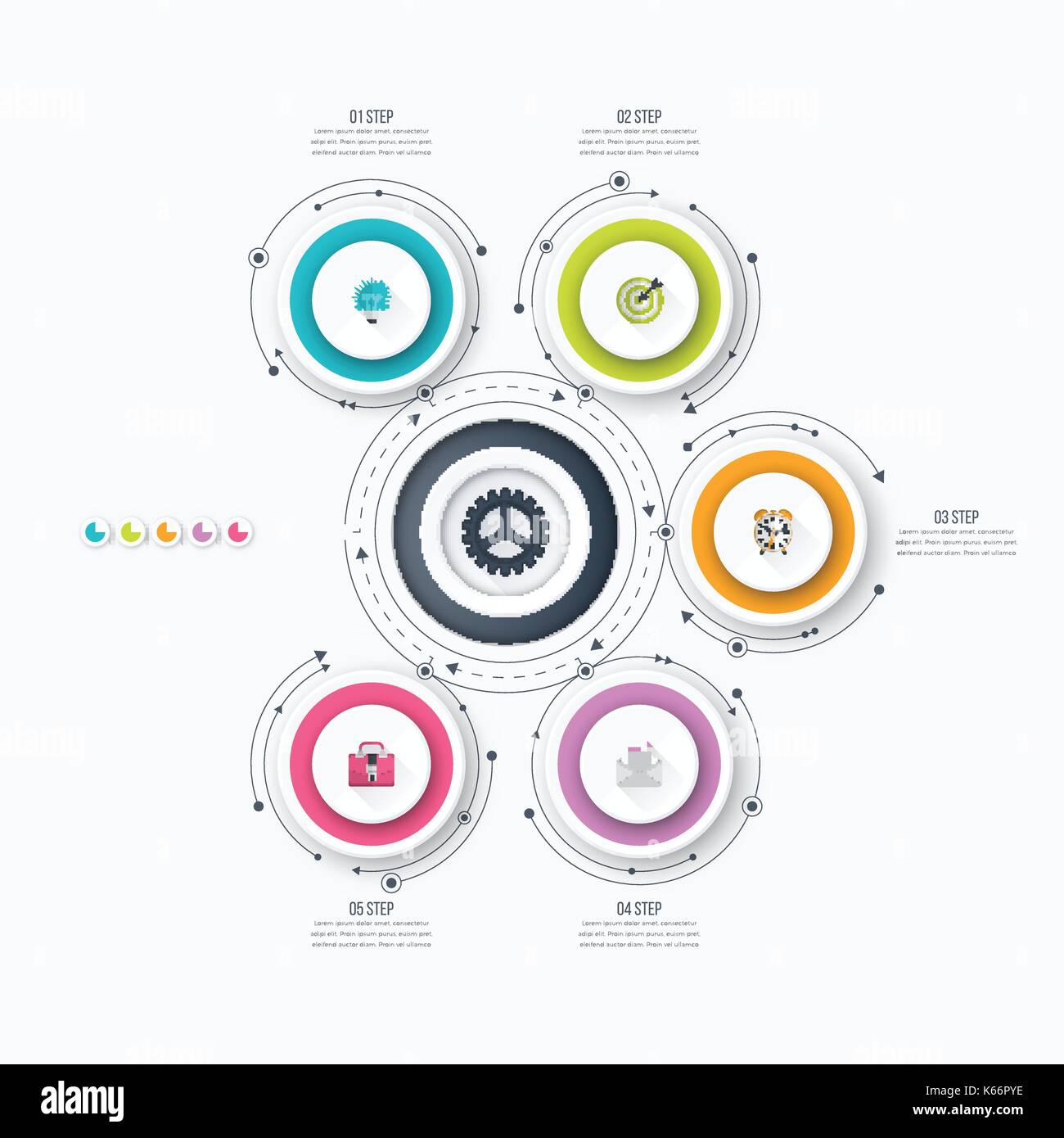 Infographics 5 options Cut Out Stock Images & Pictures - Alamy