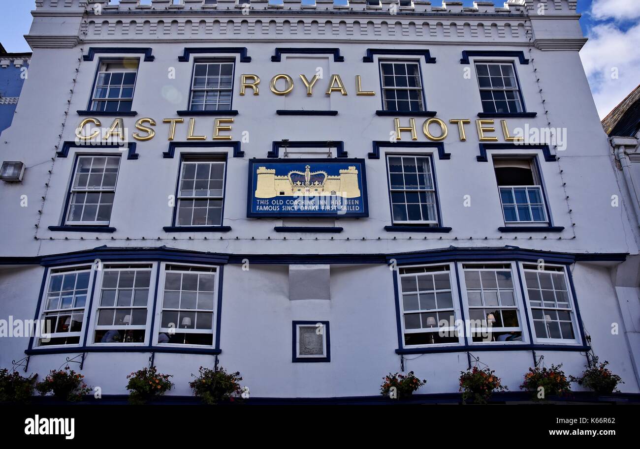 Royal Castle Hotel. Dartmouth, Devon, England, a town and civil parish ...