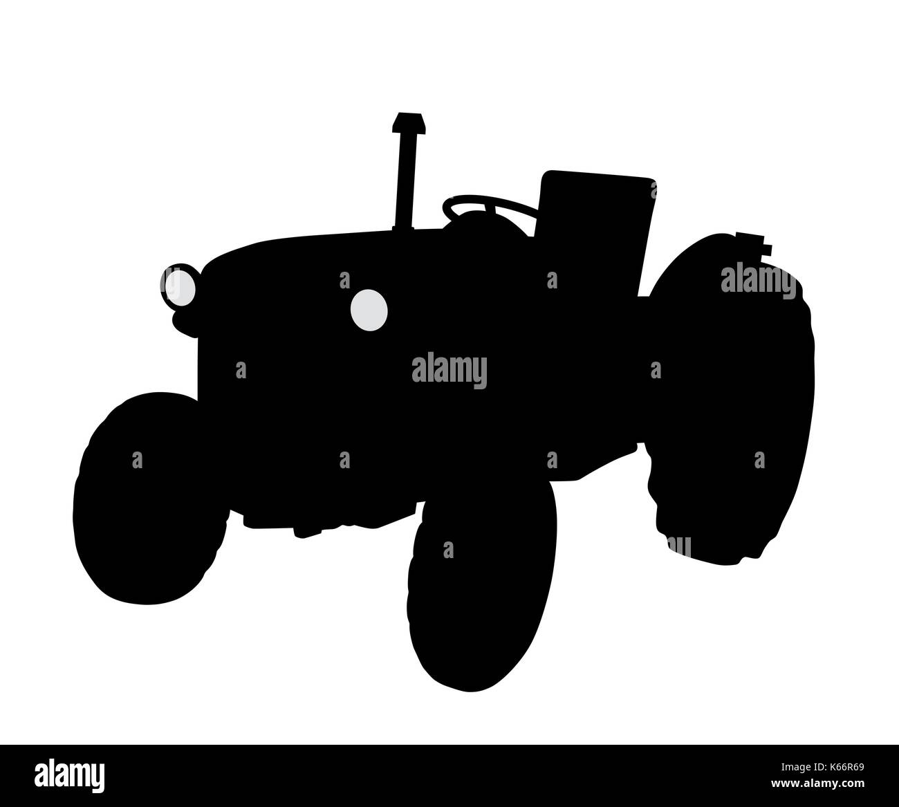 Tractor machine working in field Stock Vector Images - Alamy