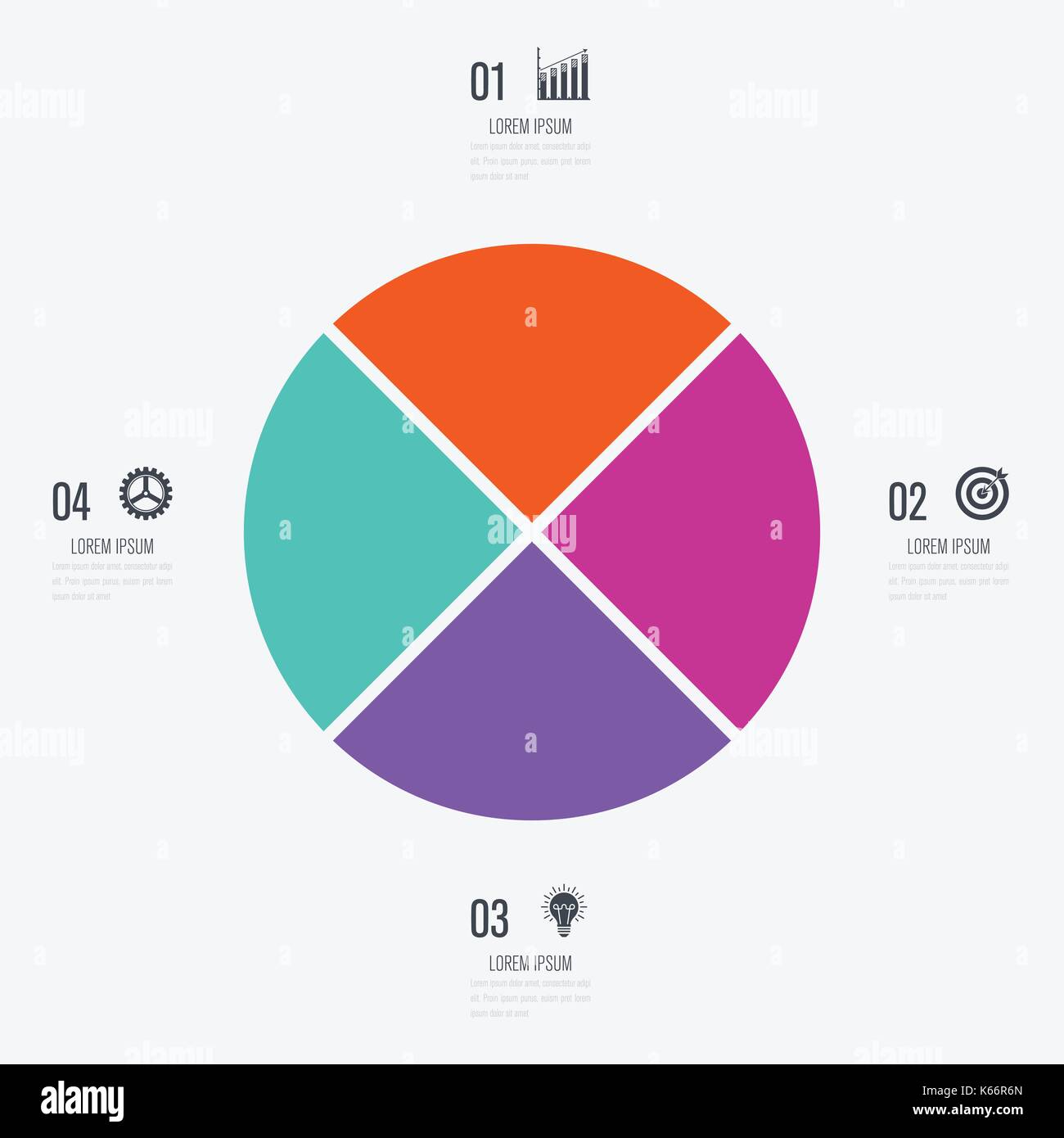 Infographics template 4 options with circle Stock Vector Image & Art ...