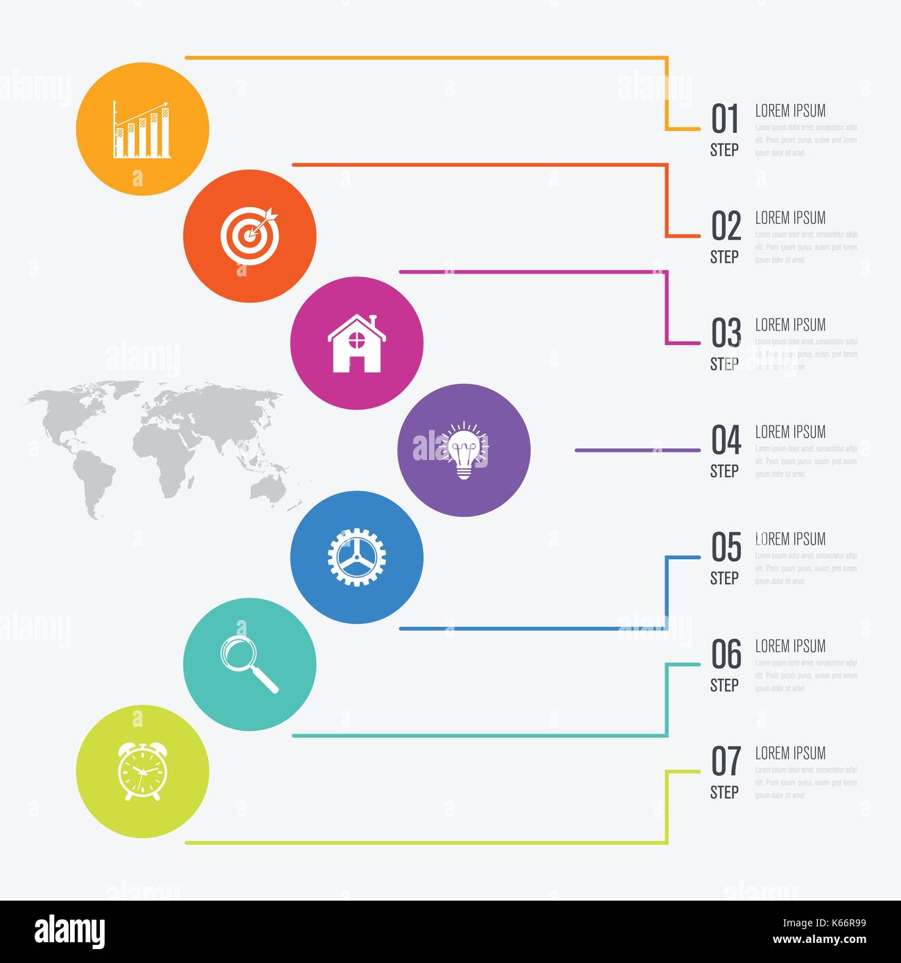 Infographics template 7 options with circle Stock Vector Image & Art ...