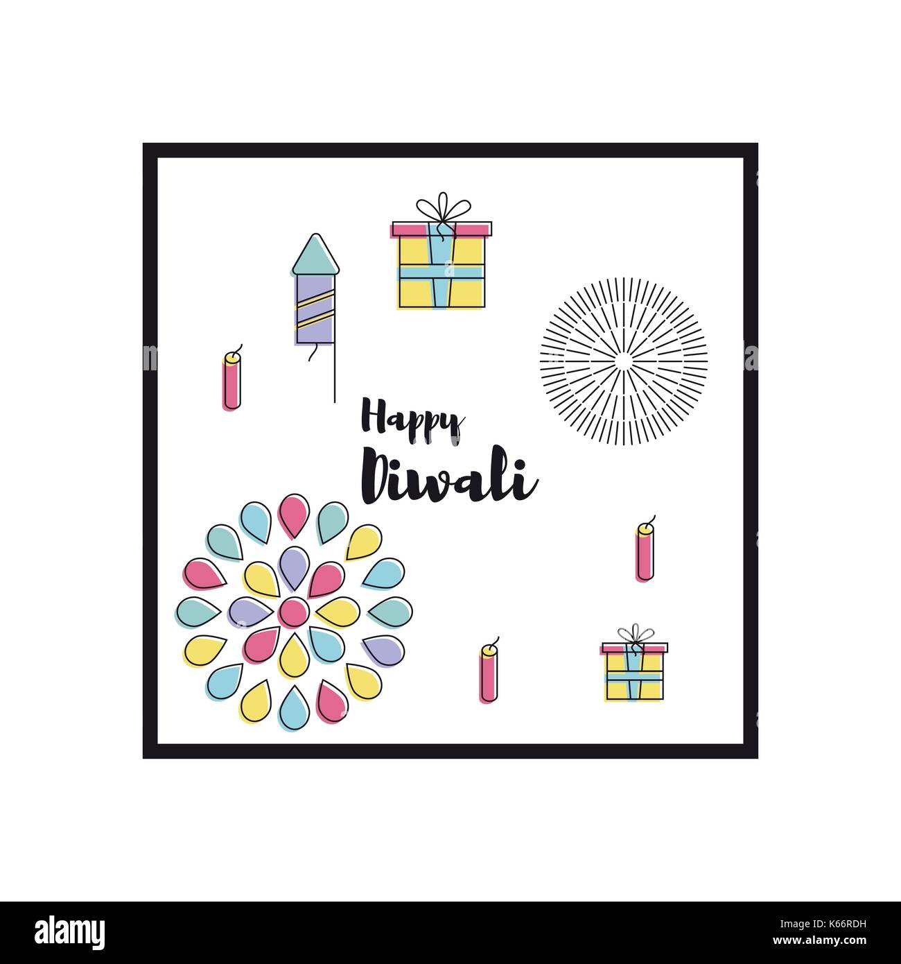 Happy Diwali text design Stock Vector Image & Art - Alamy
