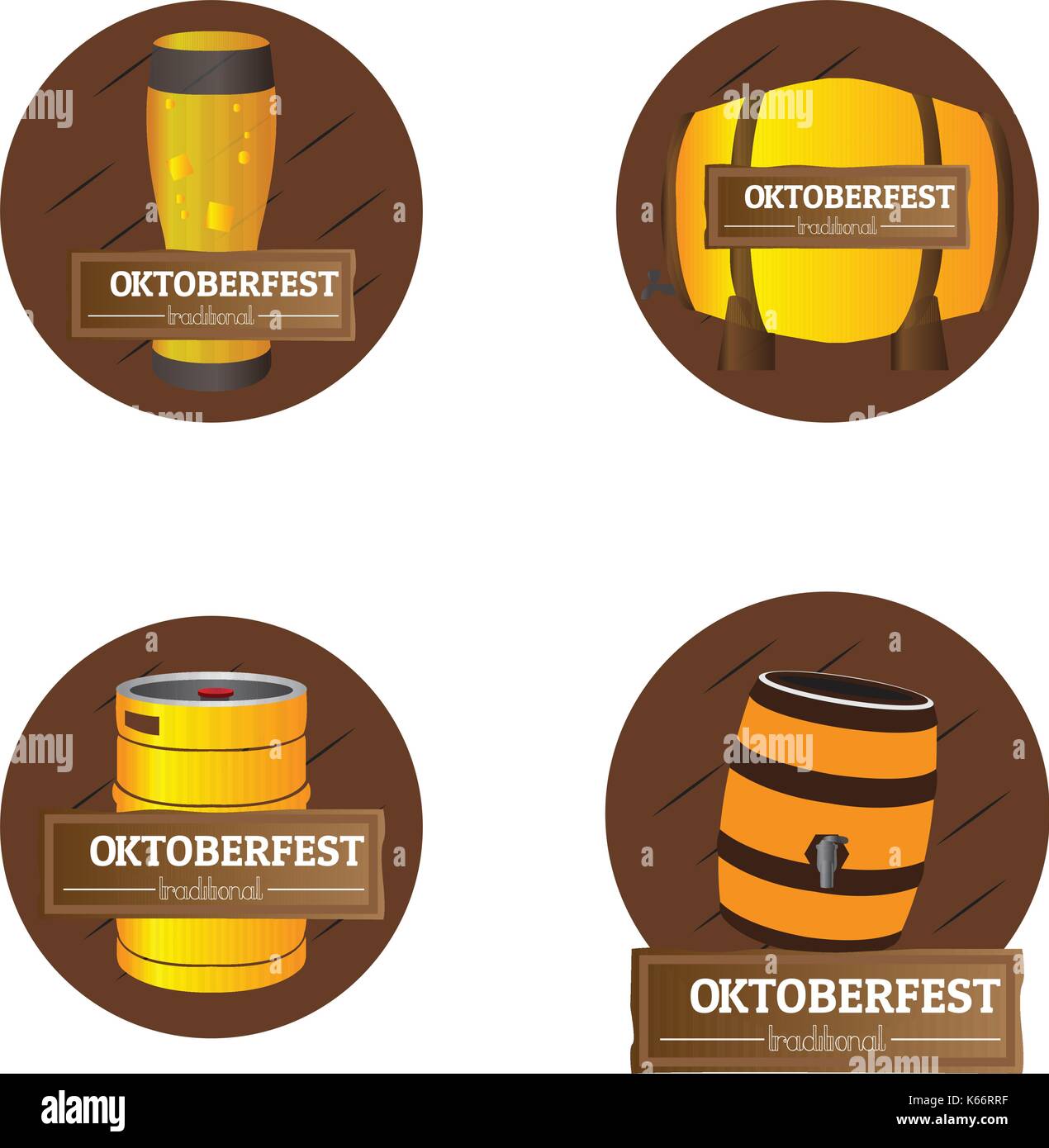 Oktoberfest label beer barrel Cut Out Stock Images & Pictures - Alamy