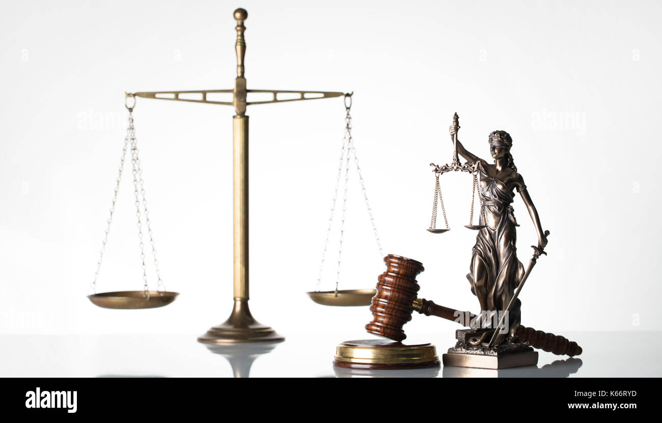 Law concept. Law symbols isolated Stock Photo - Alamy