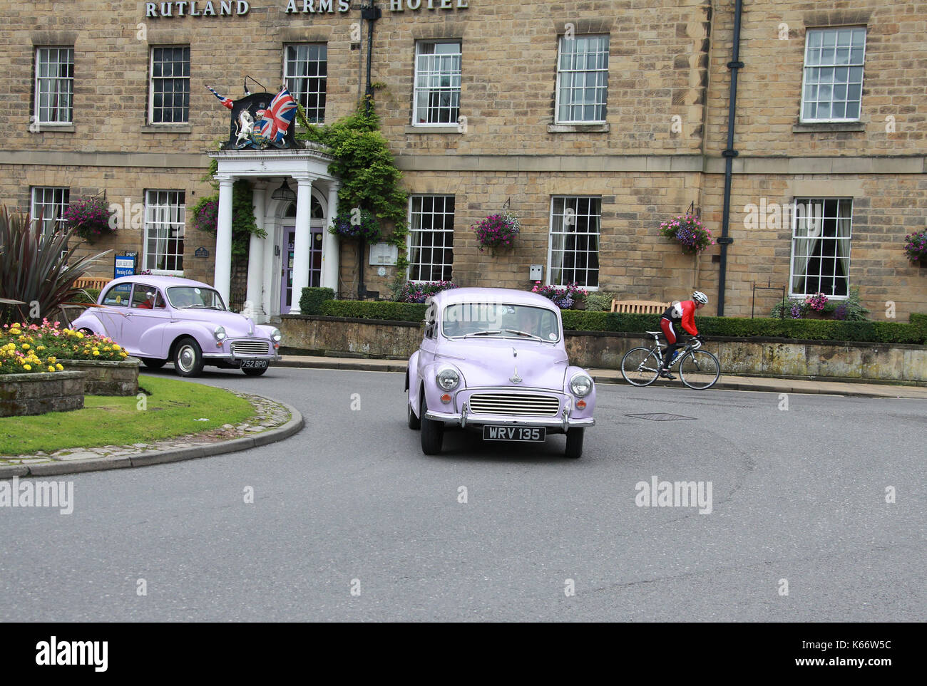 Commemorative Morris Minor Million special edition lilac car Stock ...