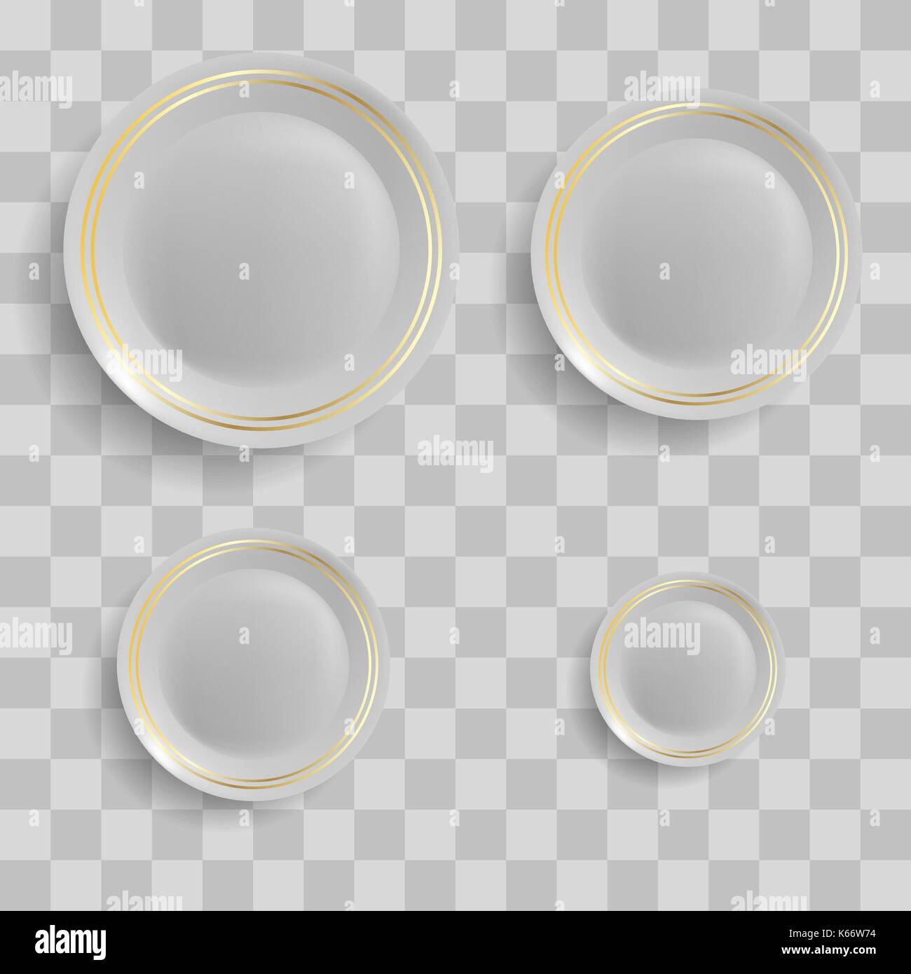 Set of Ceramic Plates Stock Vector Image & Art - Alamy