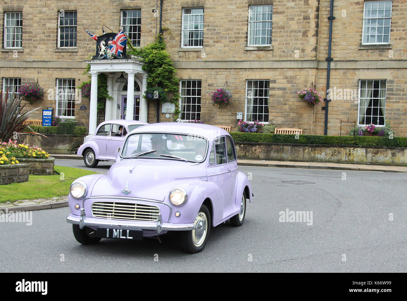 Commemorative Morris Minor Million special edition lilac car Stock ...