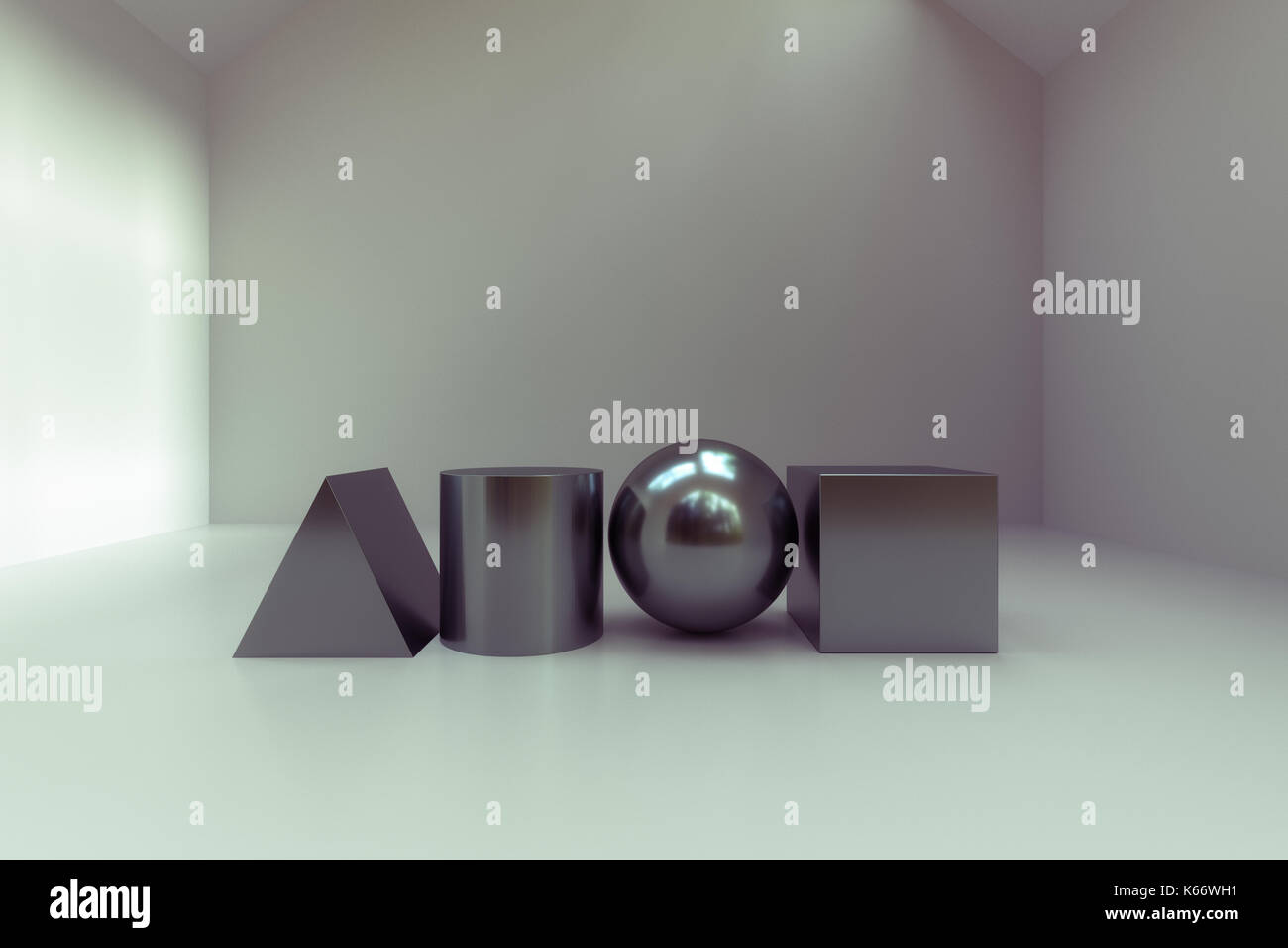 3D rendering of abstract polygon blocks Stock Photo - Alamy