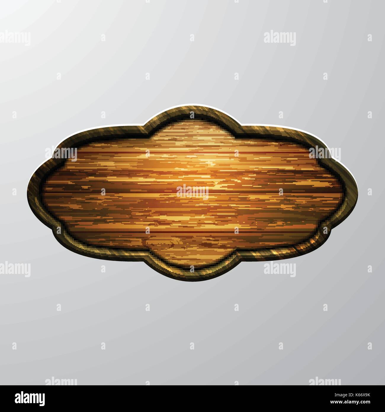 Vector realistic illustration of wooden signboard Stock Vector Image ...